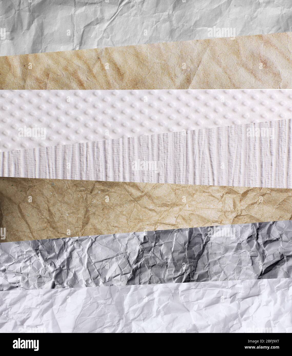 Assortment of different textures in collage, mix of textures as ...