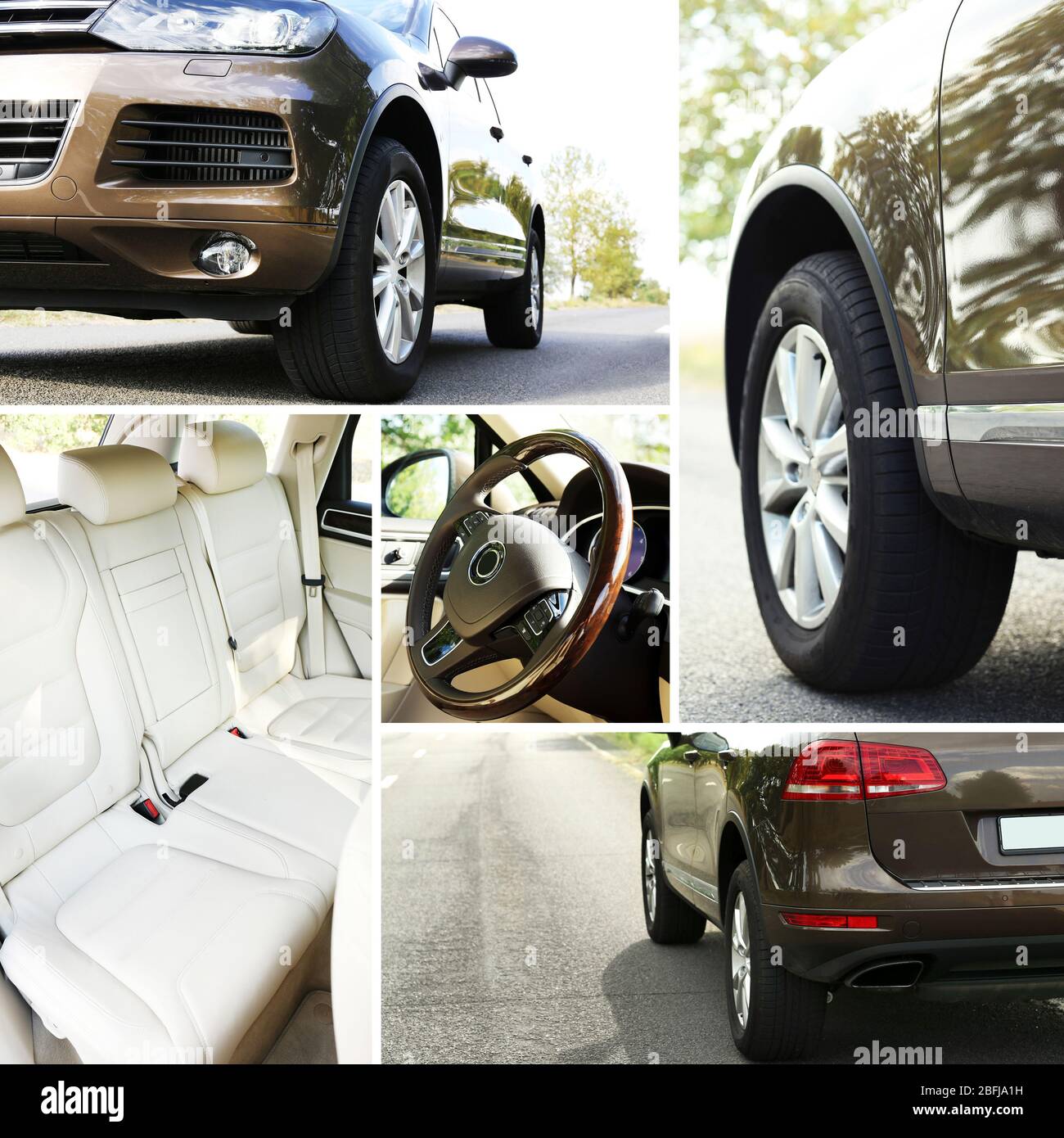 Modern car collage Stock Photo - Alamy