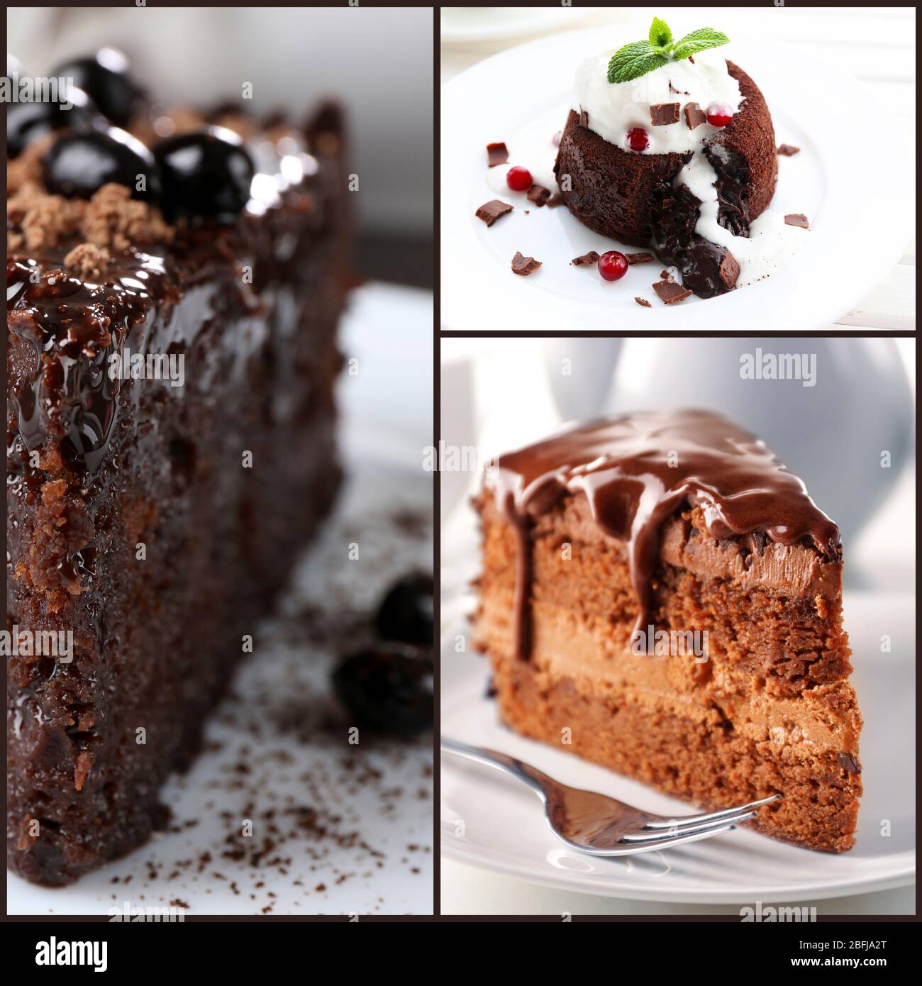 Collage of chocolate desserts Stock Photo - Alamy