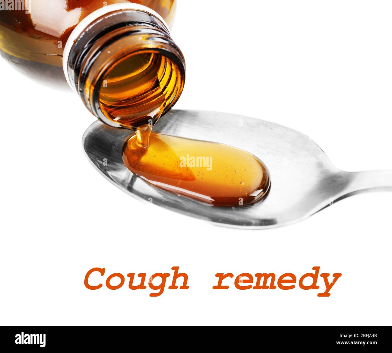 Cough syrup isolated on white Stock Photo - Alamy