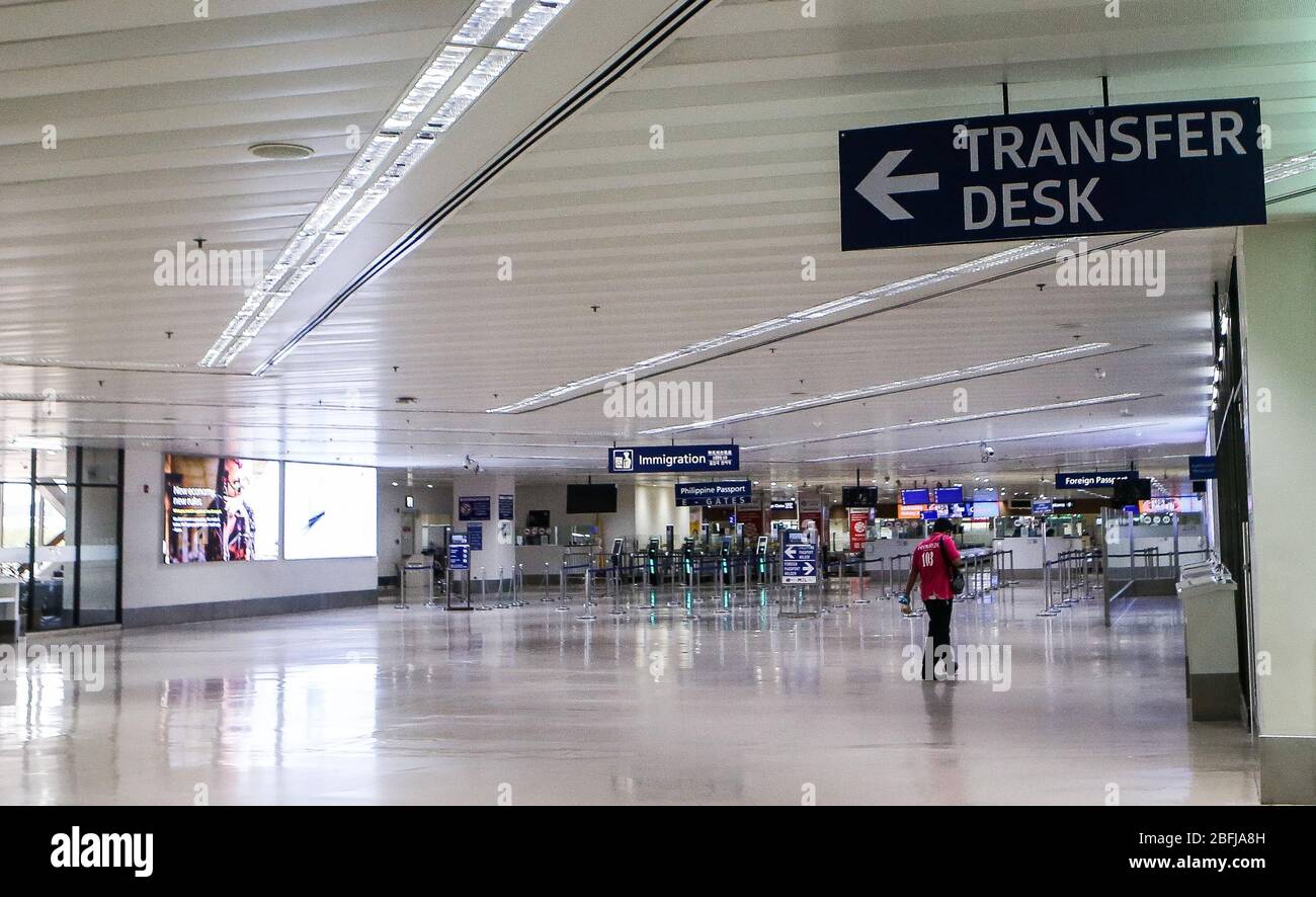 Paranaque City, Philippines. 19th Apr, 2020. The passenger arrival area ...