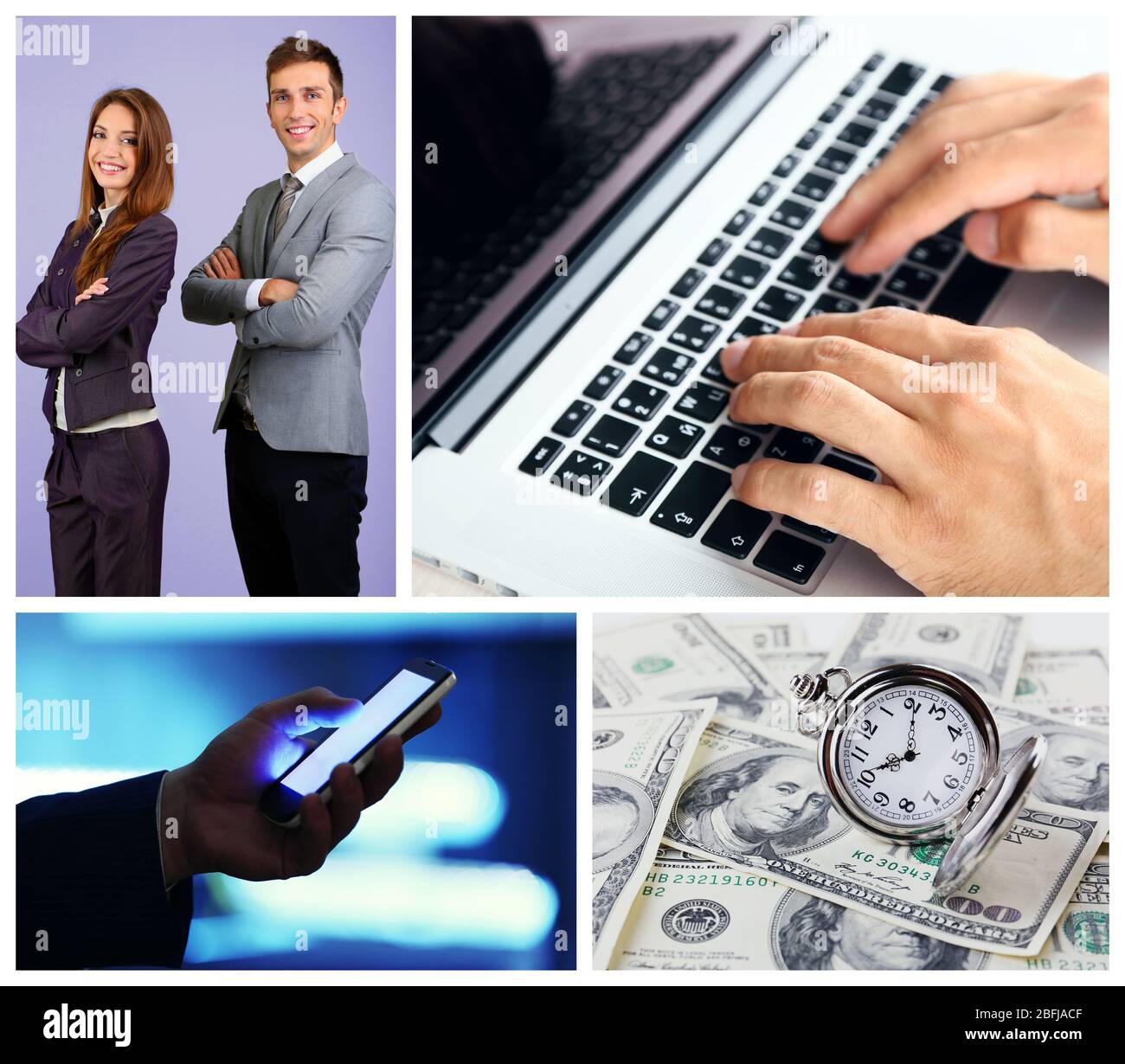 Collage of business photos Stock Photo - Alamy