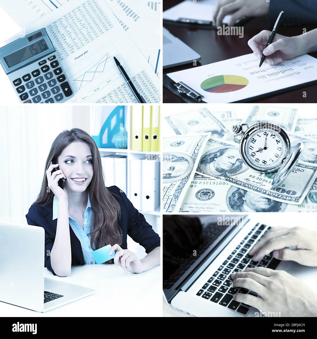 Collage of business photos Stock Photo - Alamy