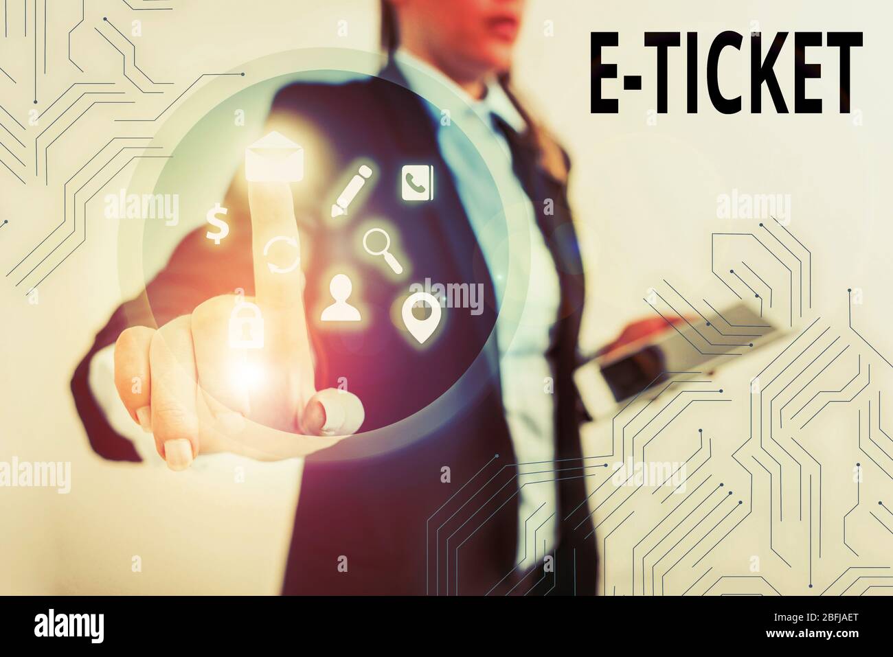 Handwriting text E Ticket. Conceptual photo Digital ticket that is as ...