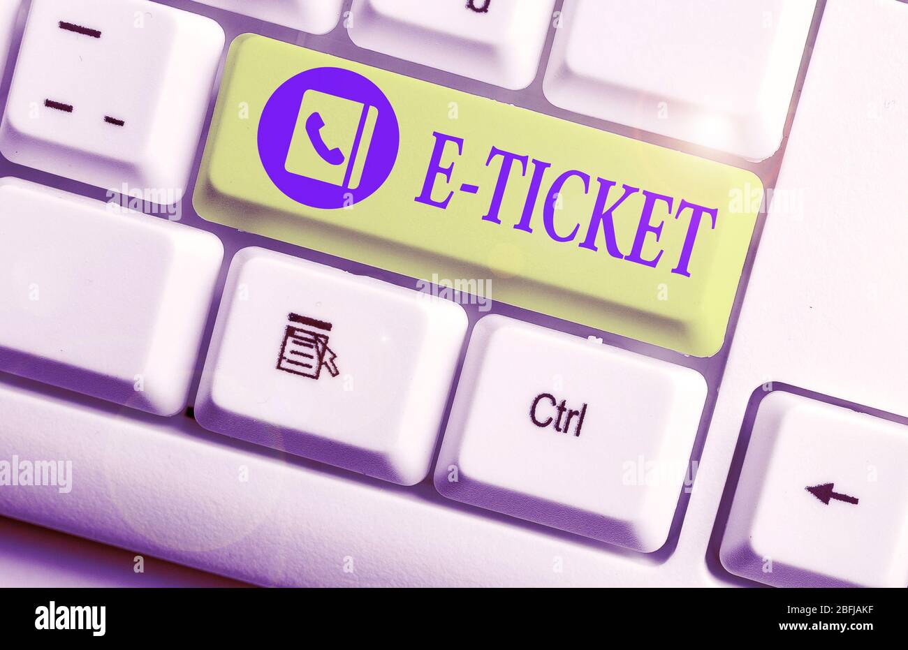 Handwriting text writing E Ticket. Conceptual photo Digital ticket that ...