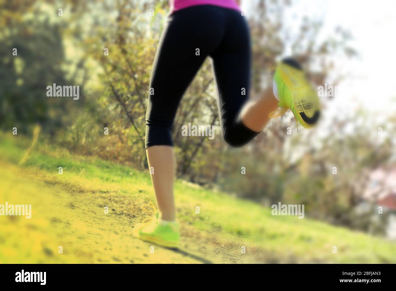 Female runner feet light hi-res stock photography and images - Alamy