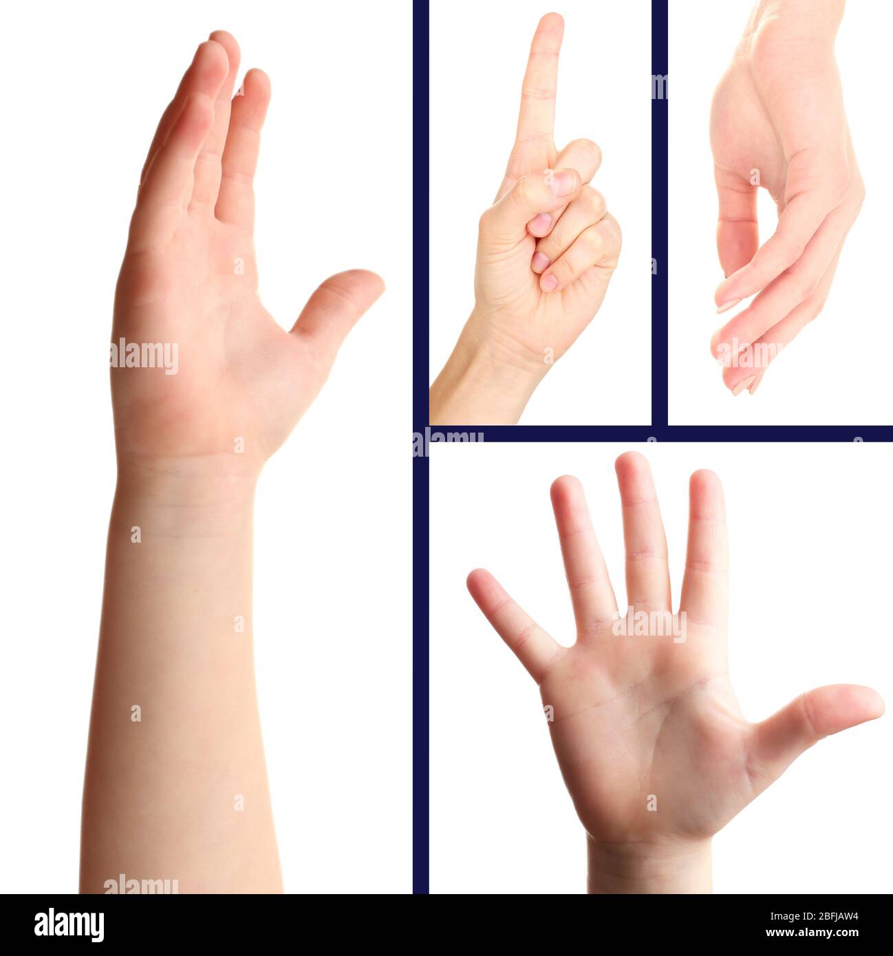 Collage of hand gestures Stock Photo - Alamy