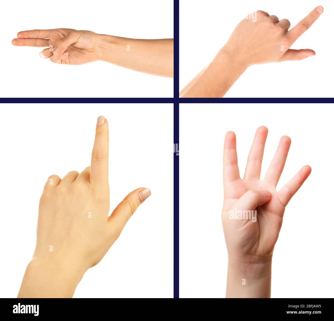 Collage of hand gestures Stock Photo - Alamy