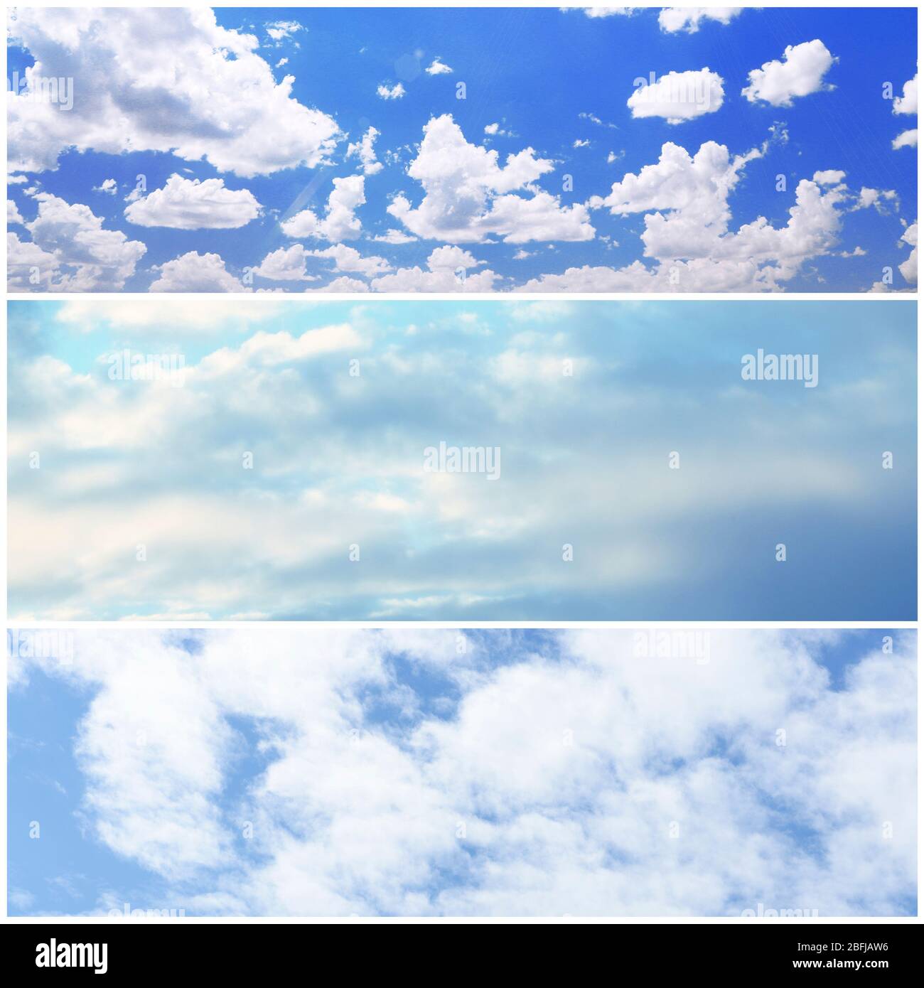 Collage of beautiful sky with clouds Stock Photo - Alamy