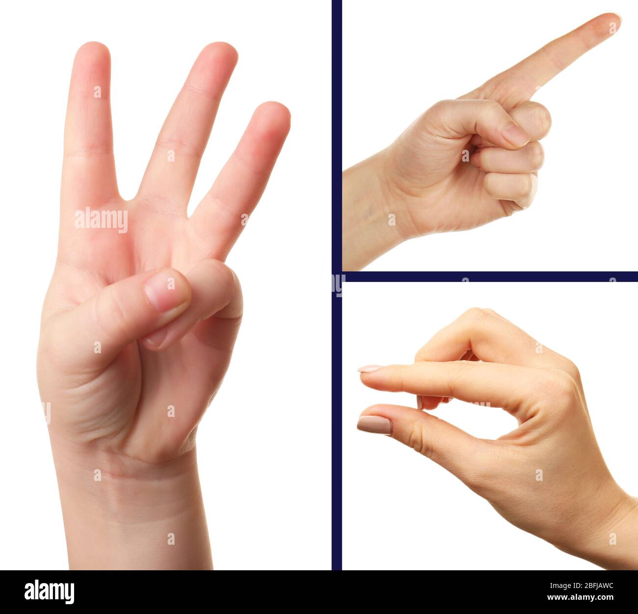 Collage of hand gestures Stock Photo - Alamy