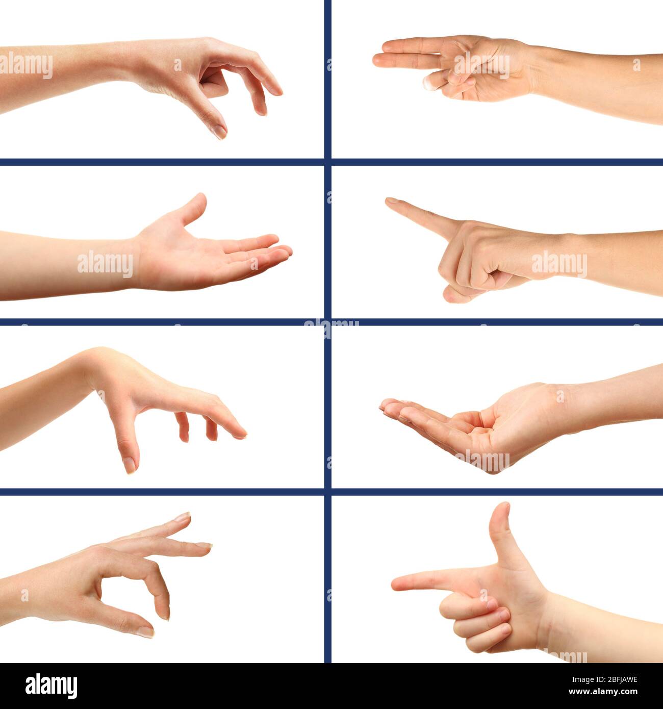 Collage of hand gestures Stock Photo - Alamy