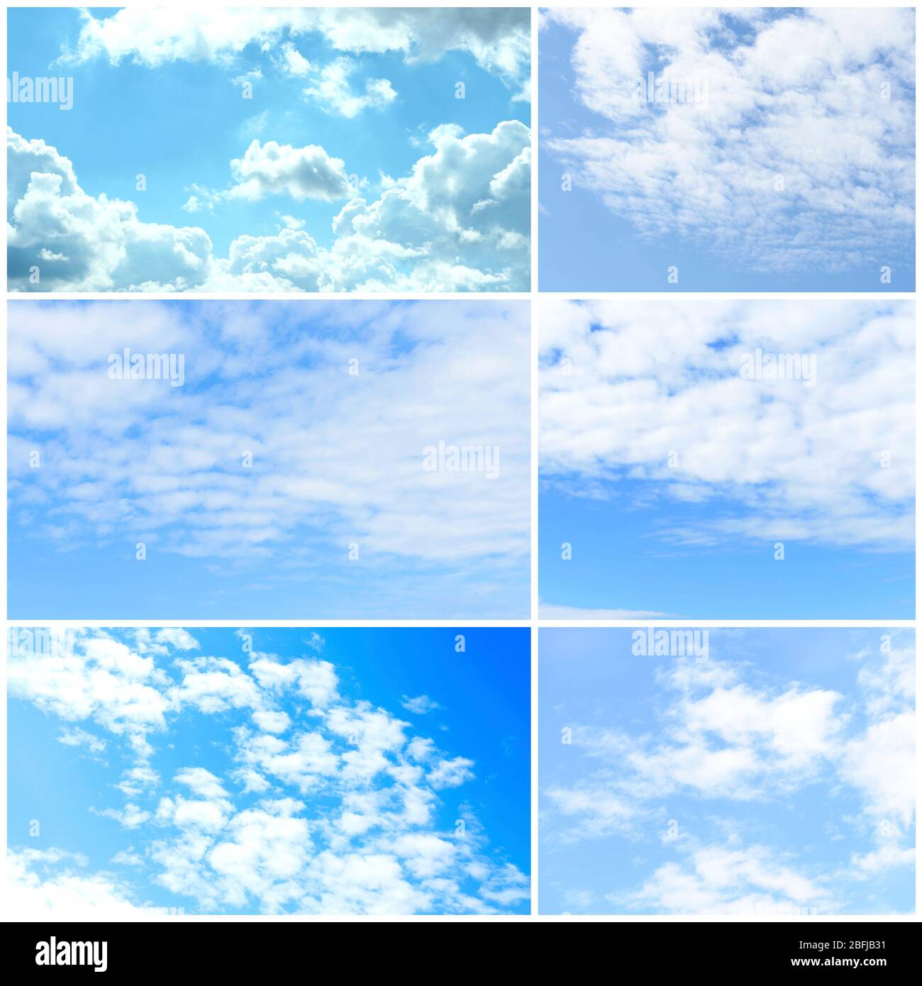 Collage of beautiful sky with clouds Stock Photo - Alamy