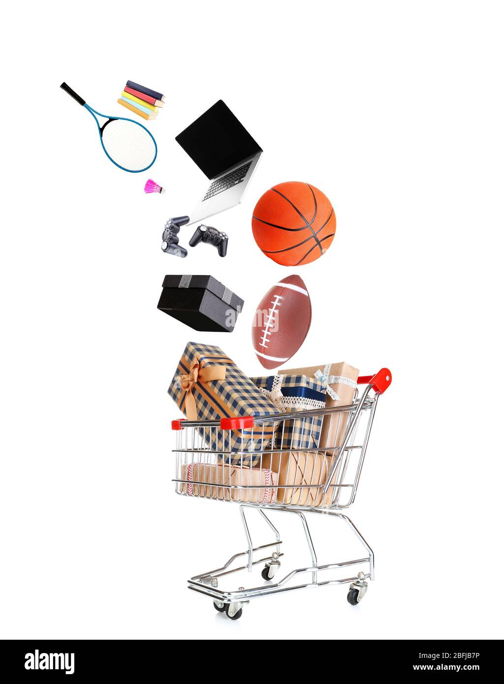 Supermarket cart children Cut Out Stock Images & Pictures - Alamy