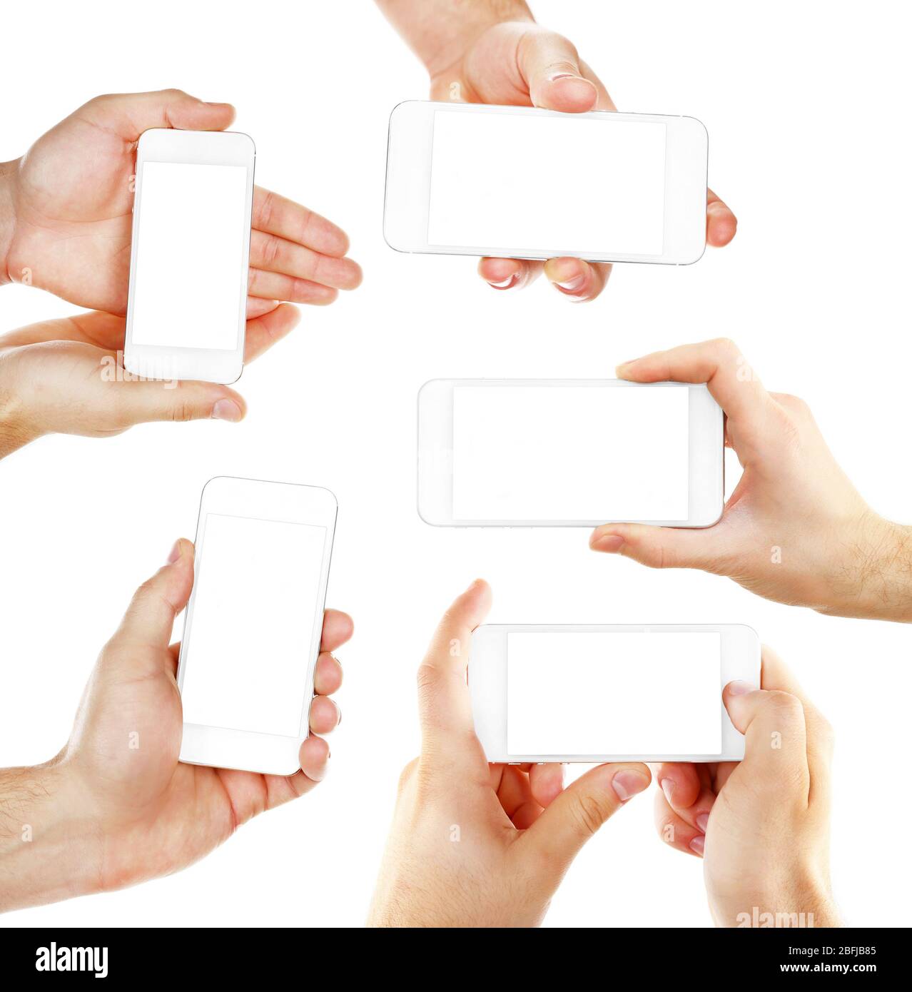 Hands holding smart phones hi-res stock photography and images - Alamy