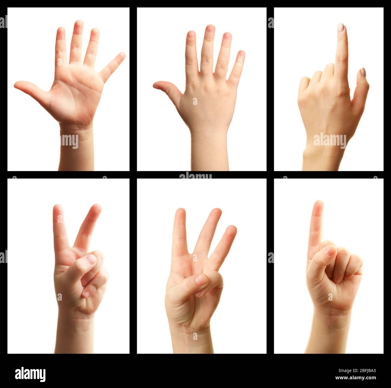 Collage of hand gestures Stock Photo - Alamy