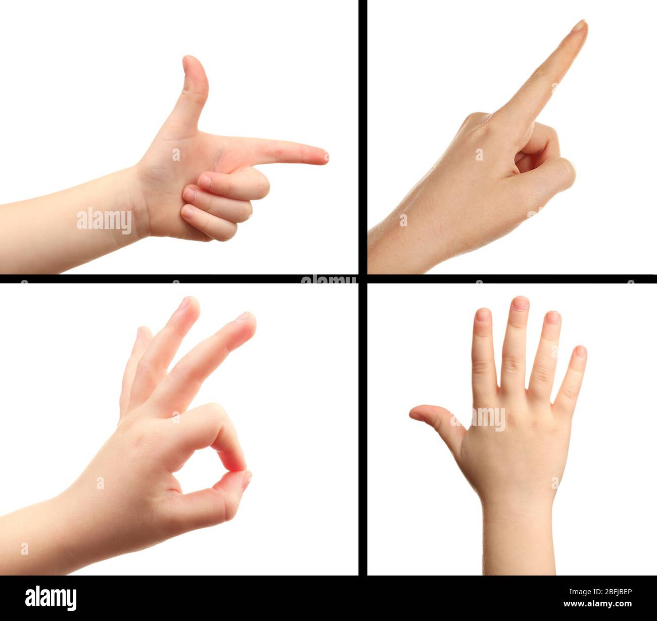 Collage of hand gestures Stock Photo - Alamy