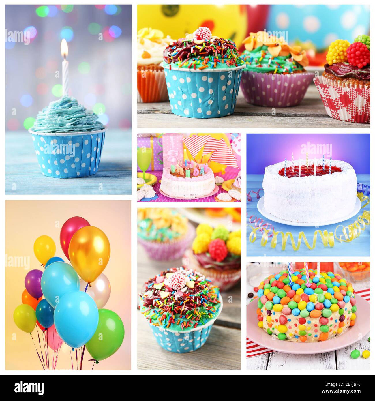Happy birthday collage Stock Photo - Alamy