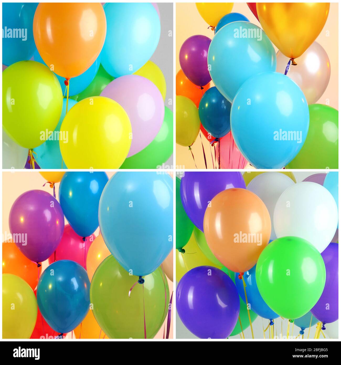 Collage of colorful balloons Stock Photo - Alamy