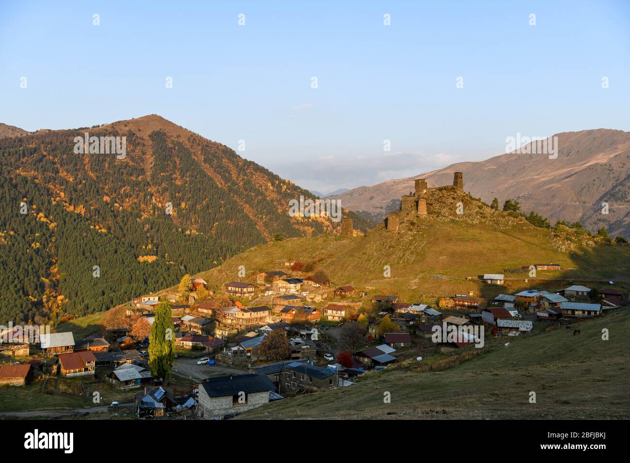 Upper omalo village hi-res stock photography and images - Alamy
