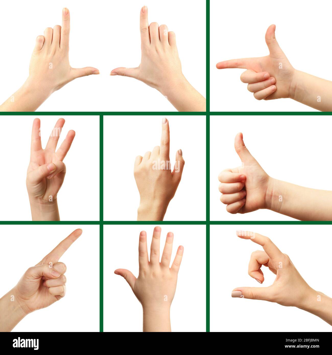 Hand gesture in collage hi-res stock photography and images - Alamy
