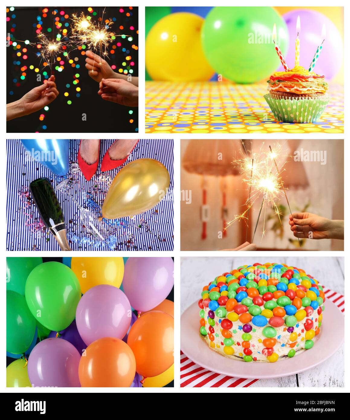 Happy birthday collage Stock Photo - Alamy