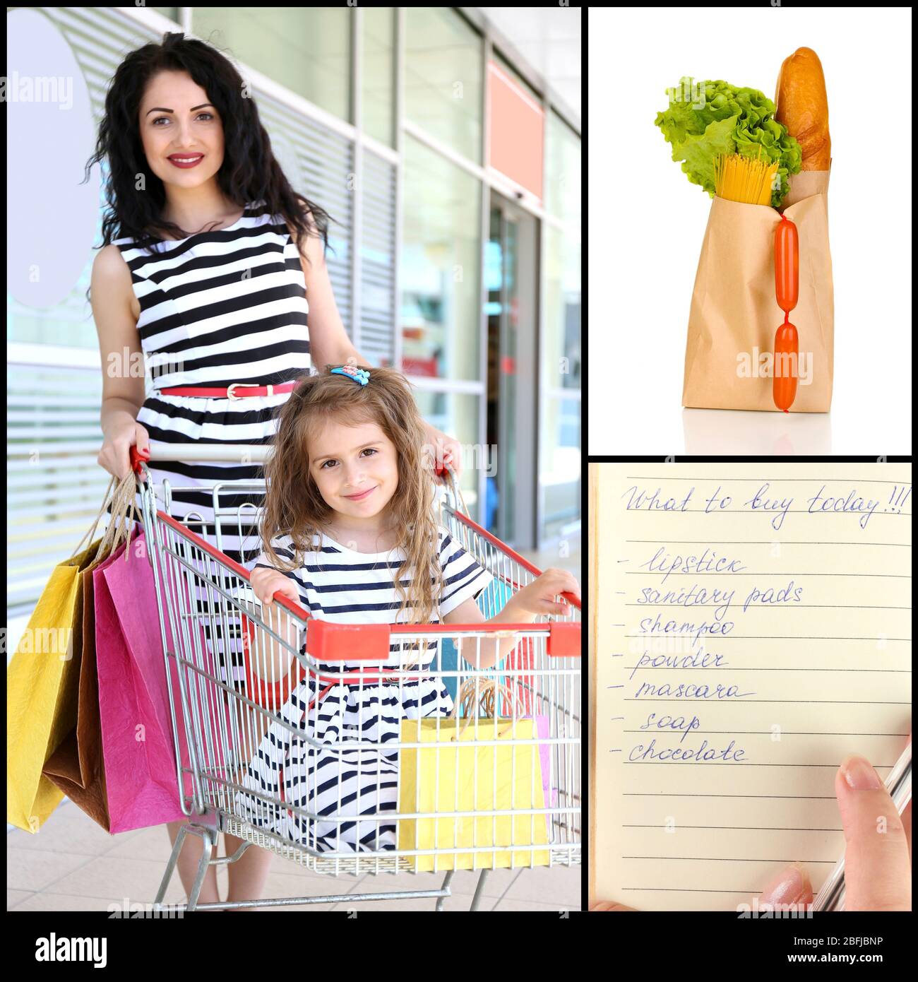 Shopping collage hi-res stock photography and images - Alamy