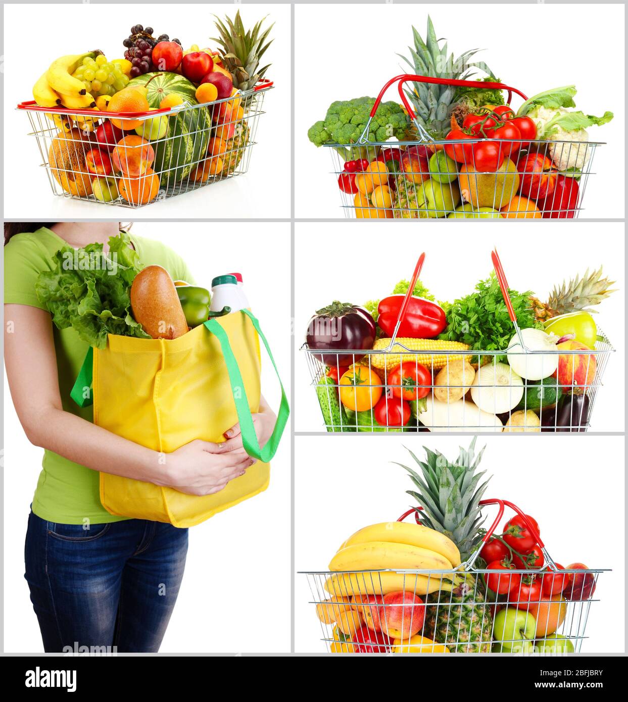 Shopping trolley food and clothing hi-res stock photography and images ...