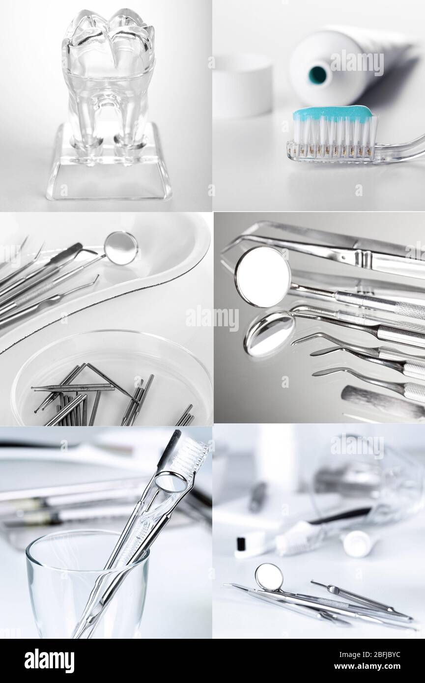 Toothbrush concept collage hi-res stock photography and images - Alamy