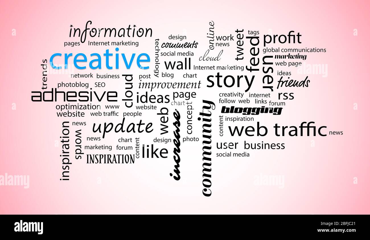 Word cloud. Creative concept Stock Photo - Alamy