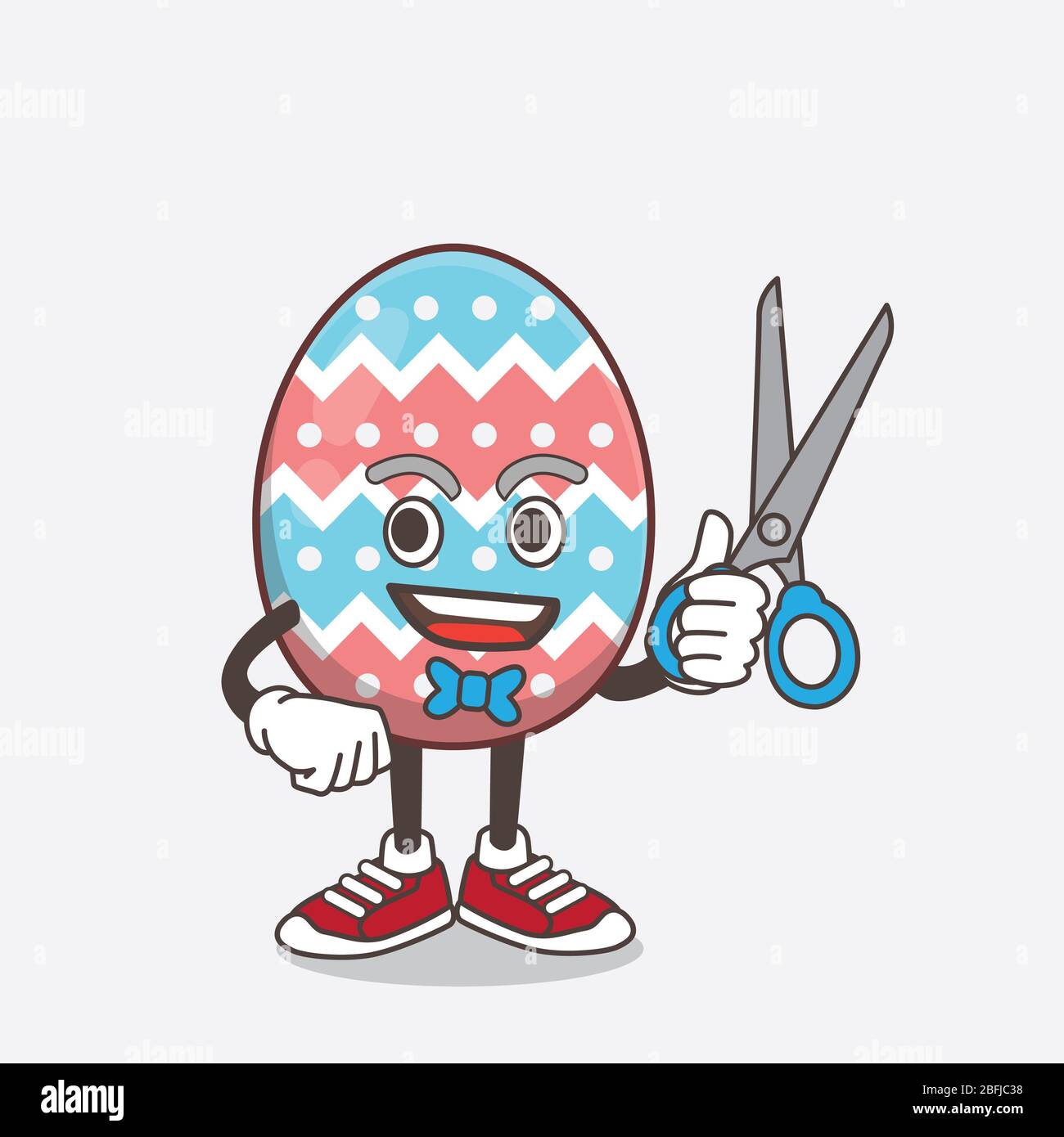 An illustration of Easter Egg cartoon mascot character as smiling ...