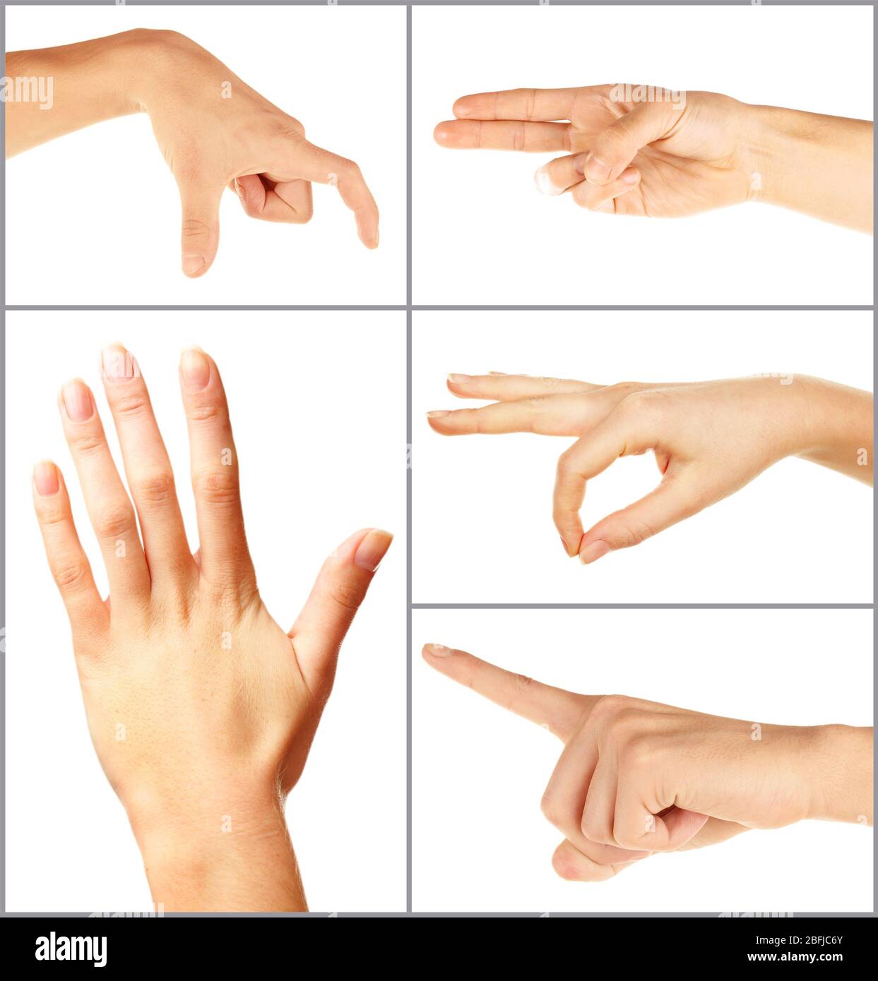 Collage of hand gestures Stock Photo - Alamy