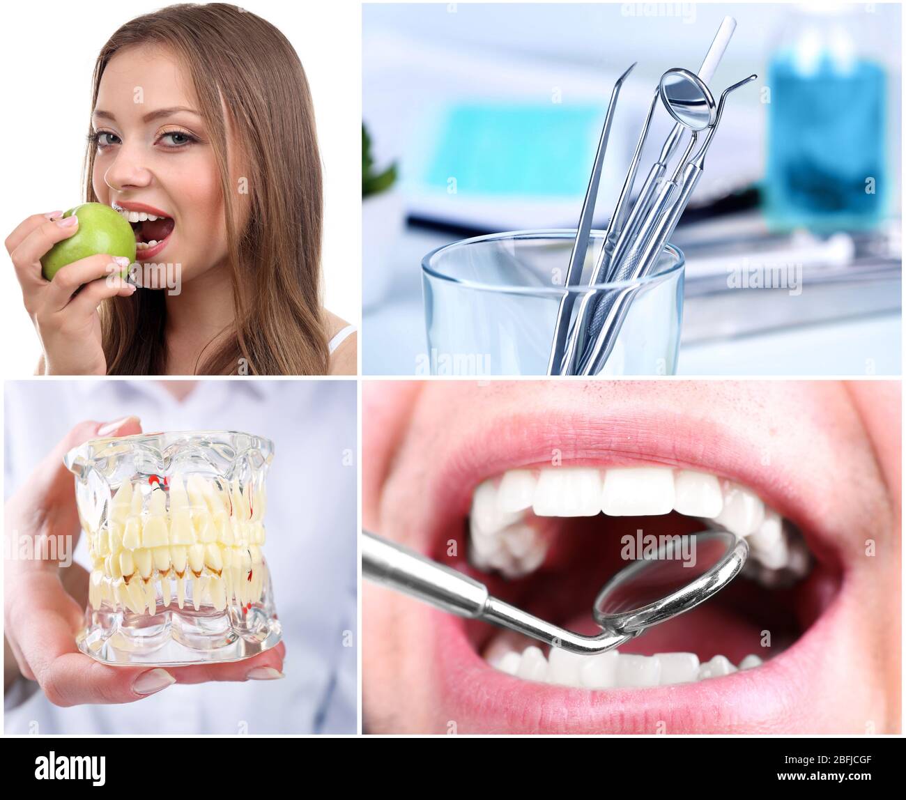 Human teeth collage Cut Out Stock Images & Pictures - Alamy