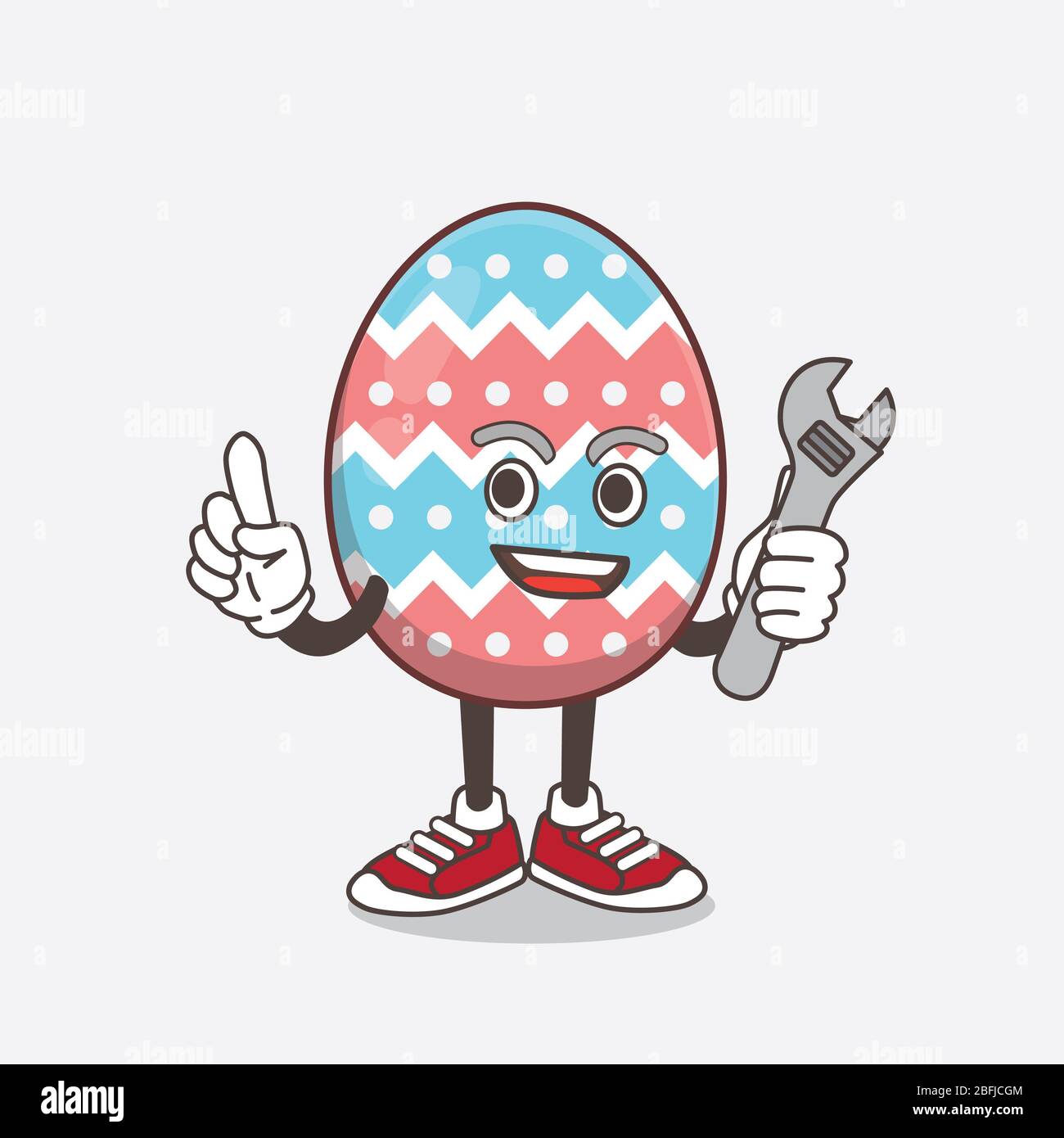 An illustration of Easter Egg cartoon mascot character as happy ...