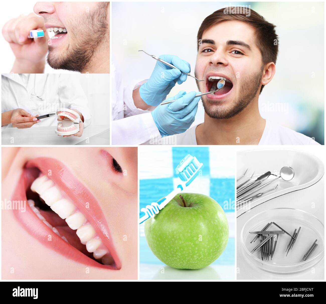 Human teeth collage hi-res stock photography and images - Alamy