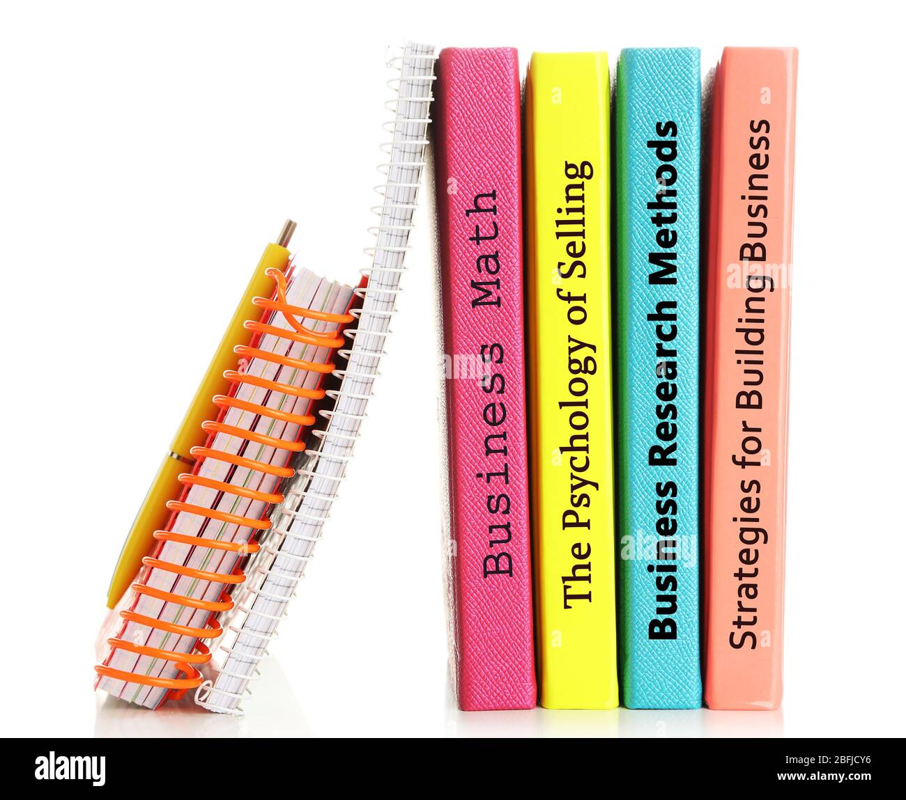 Colorful books isolated on white Stock Photo - Alamy