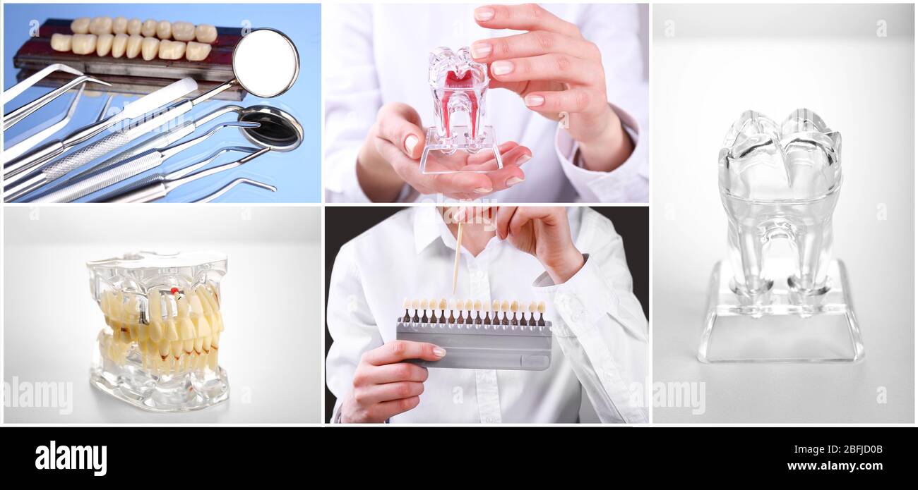 Toothbrush concept collage hi-res stock photography and images - Alamy