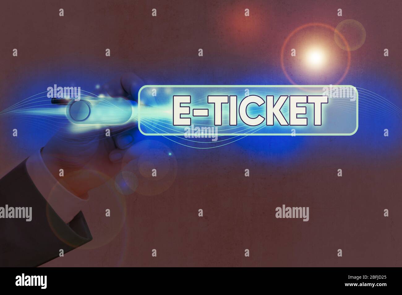 Conceptual hand writing showing E Ticket. Concept meaning Digital ...
