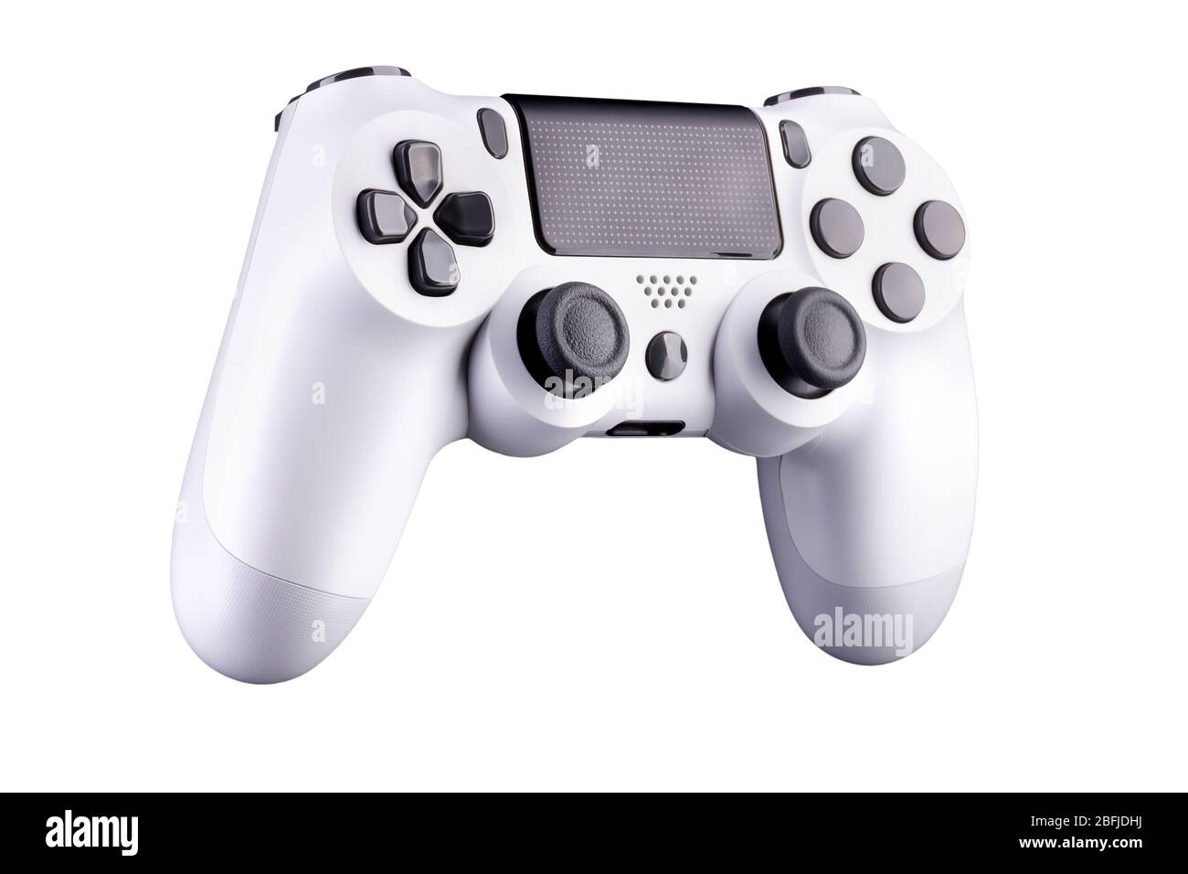 White video game joystick gamepad isolated on a white background Stock ...