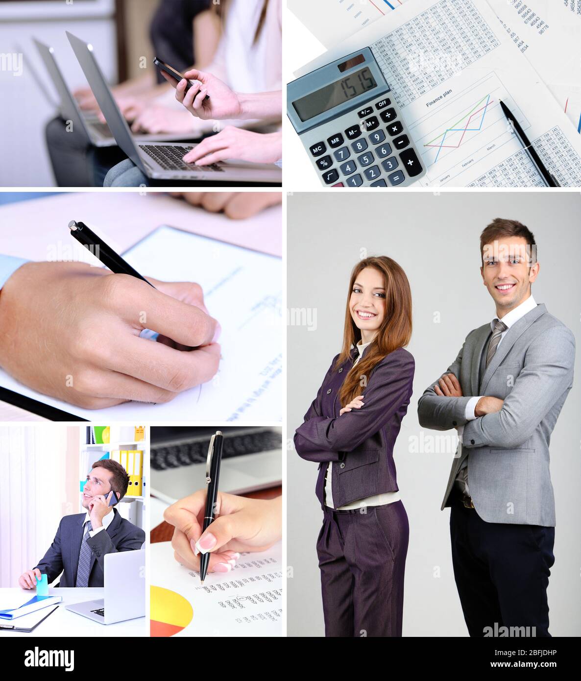 Collage of business photos Stock Photo - Alamy