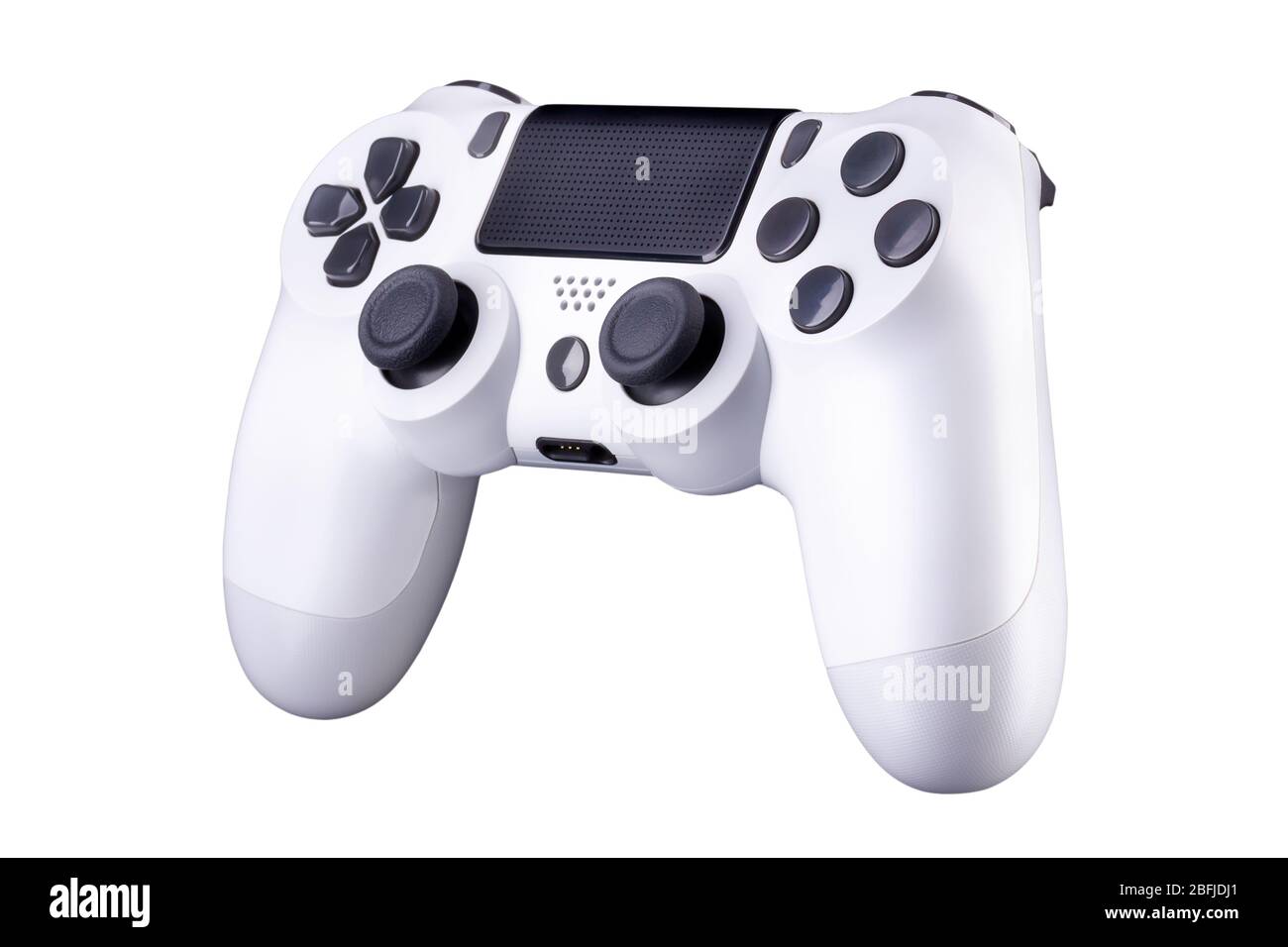 White video game joystick gamepad isolated on a white background Stock ...