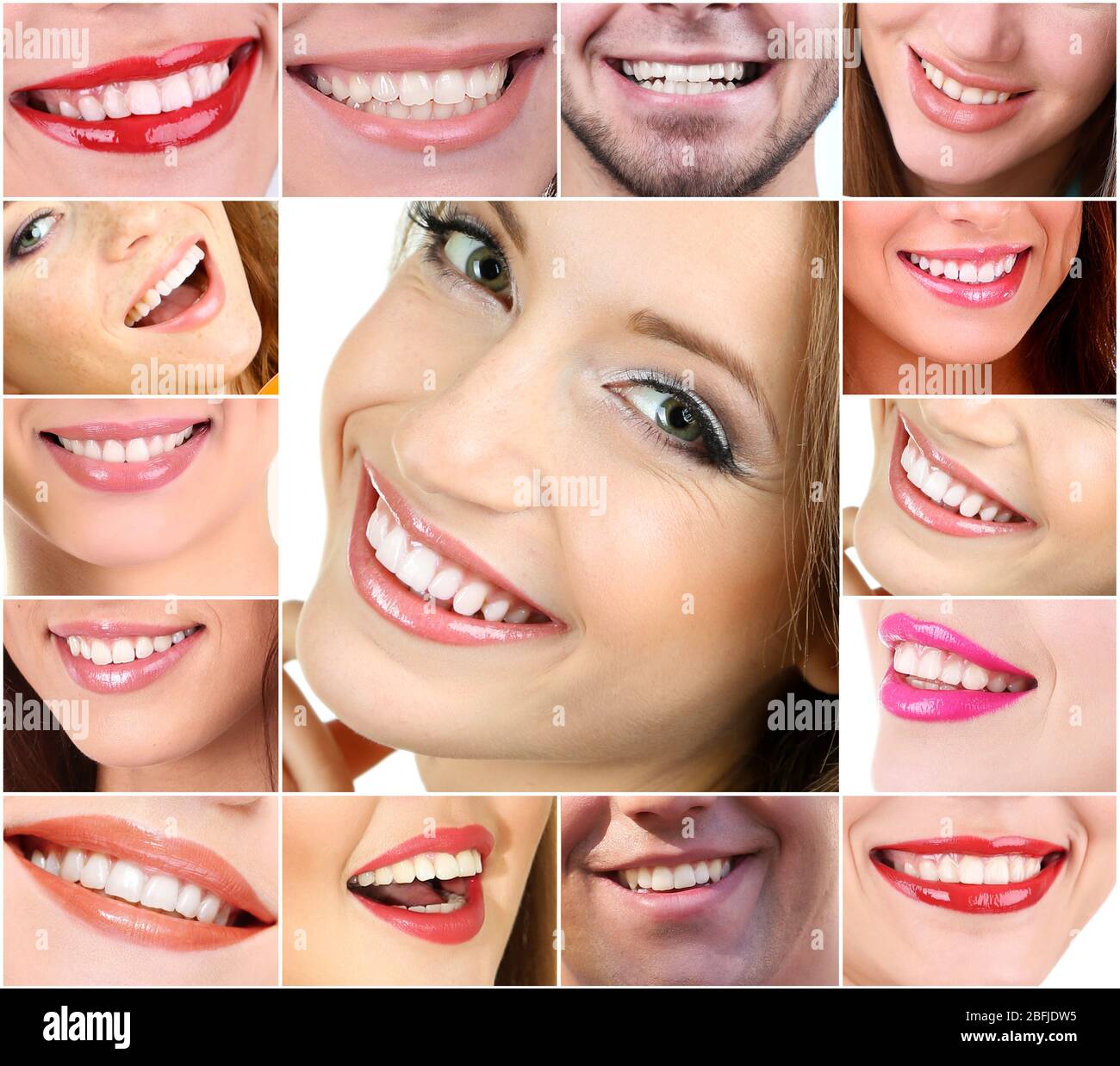 People smiles collage Stock Photo - Alamy