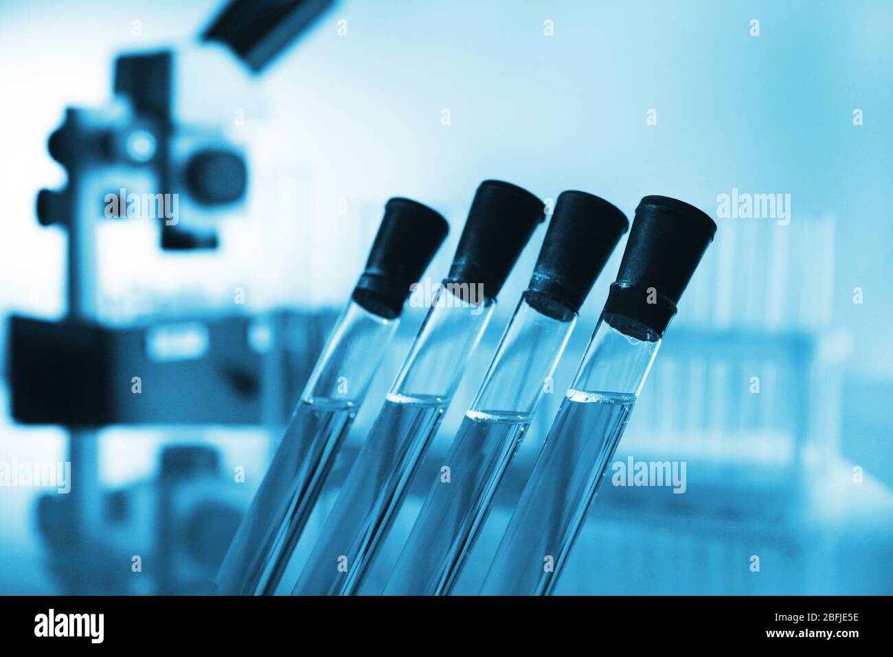 Test tubes in laboratory Stock Photo - Alamy