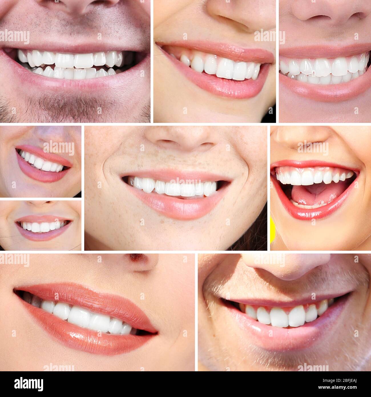 People smiles collage Stock Photo - Alamy