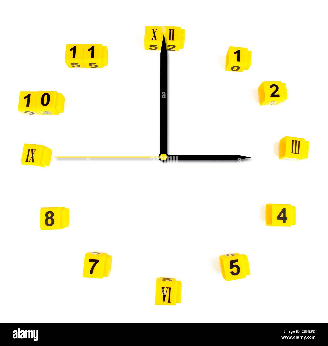 Modern clock isolated on white Stock Photo - Alamy