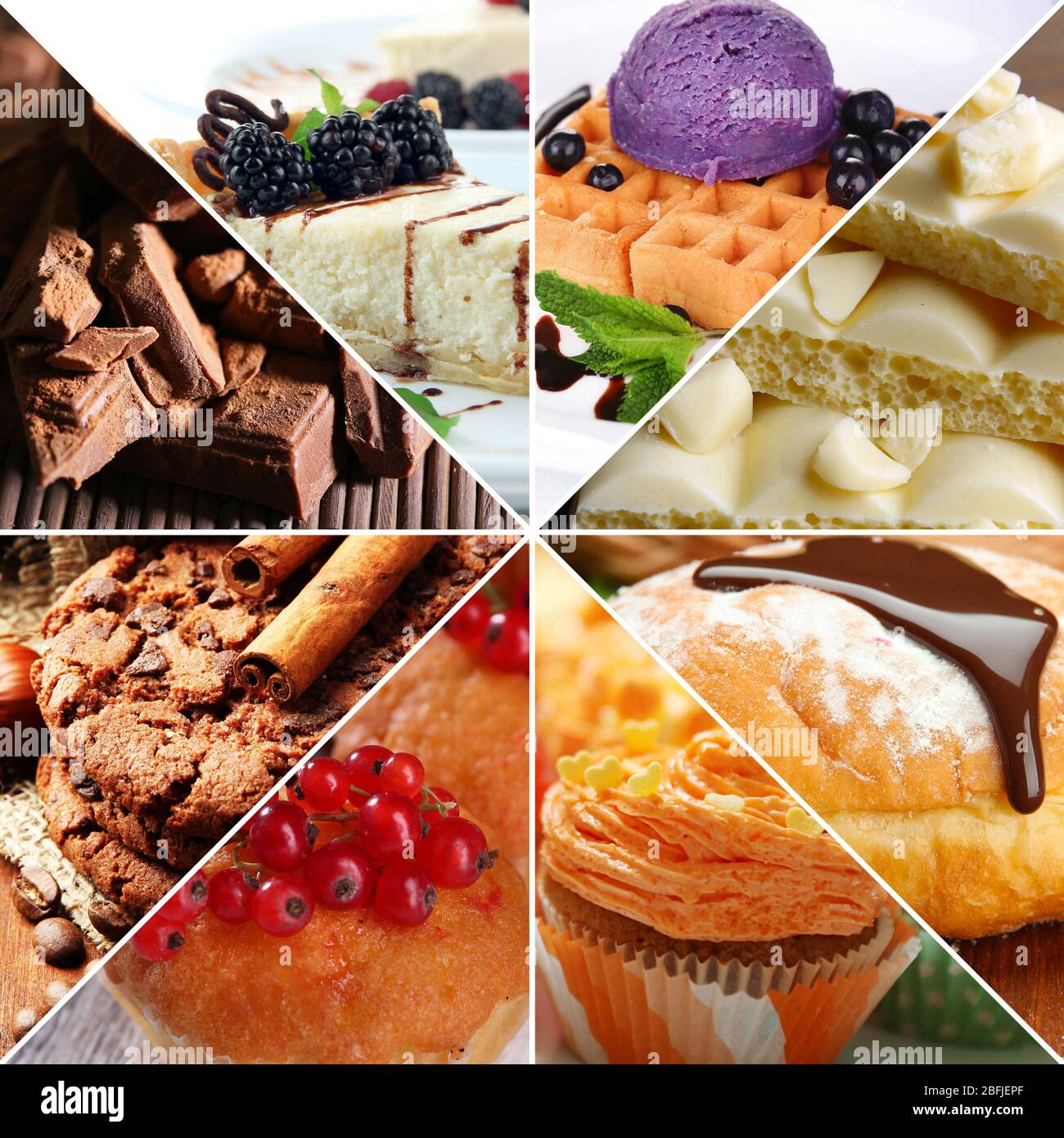 Delicious desserts collage Stock Photo - Alamy