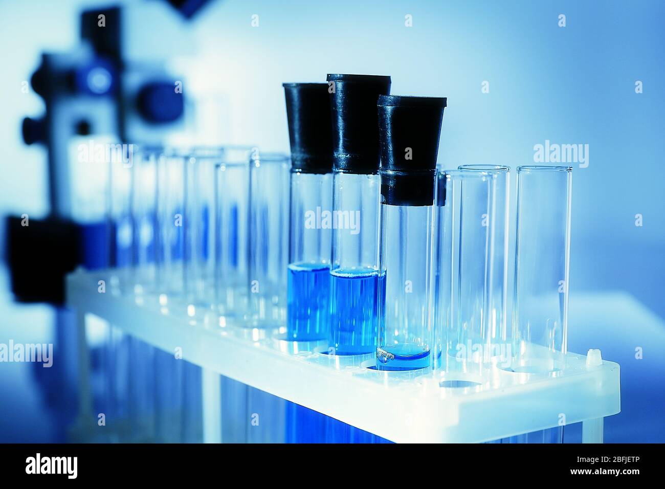 Test tubes in laboratory Stock Photo - Alamy