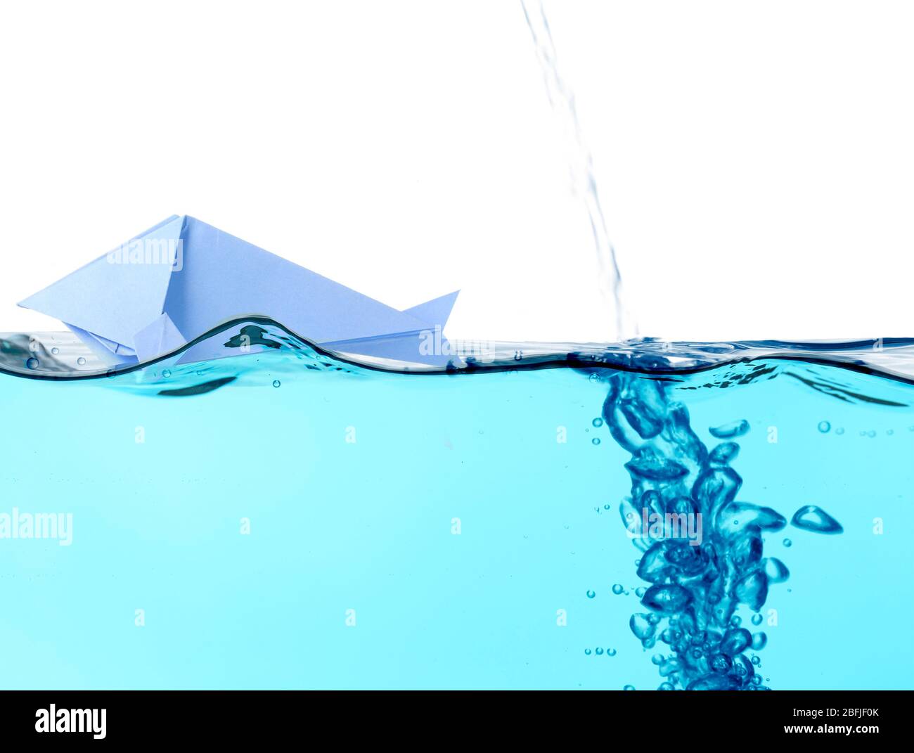 Origami fish in water Stock Photo - Alamy