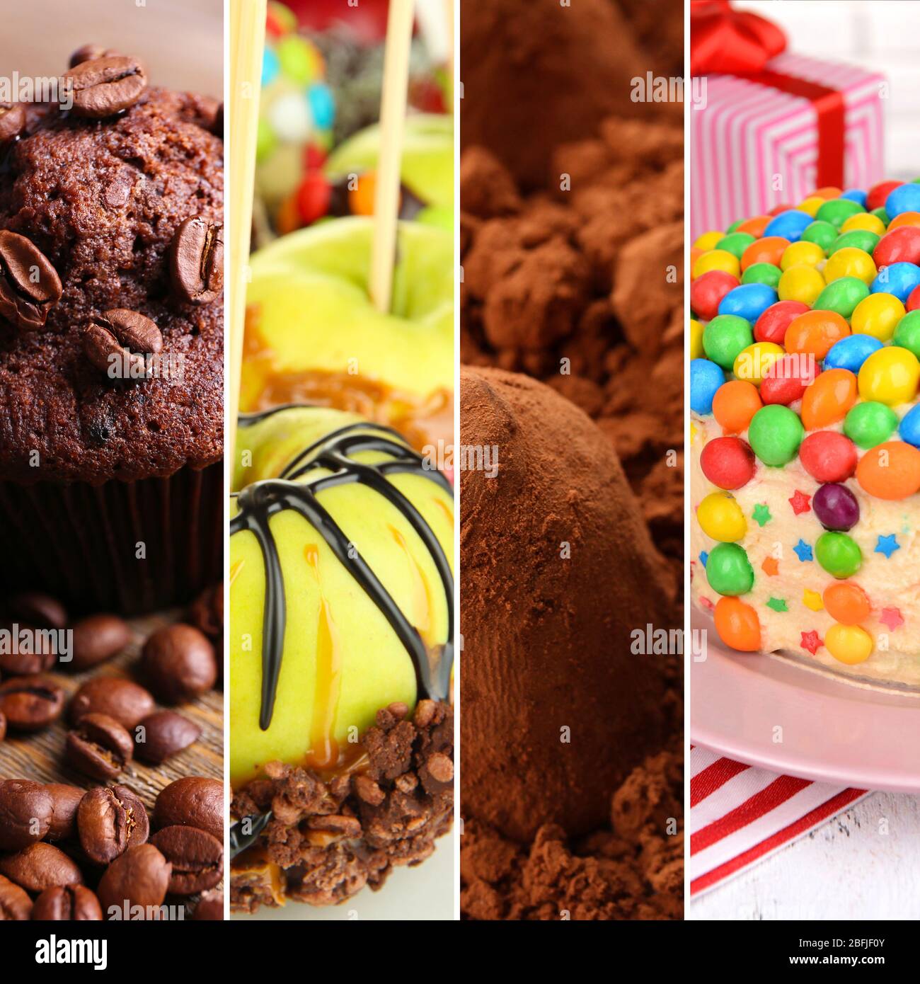 Delicious desserts collage Stock Photo - Alamy