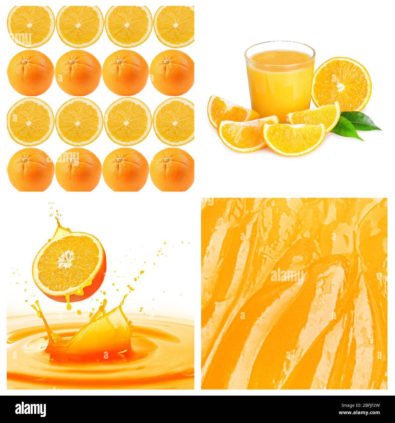 Collage of images with orange Stock Photo - Alamy