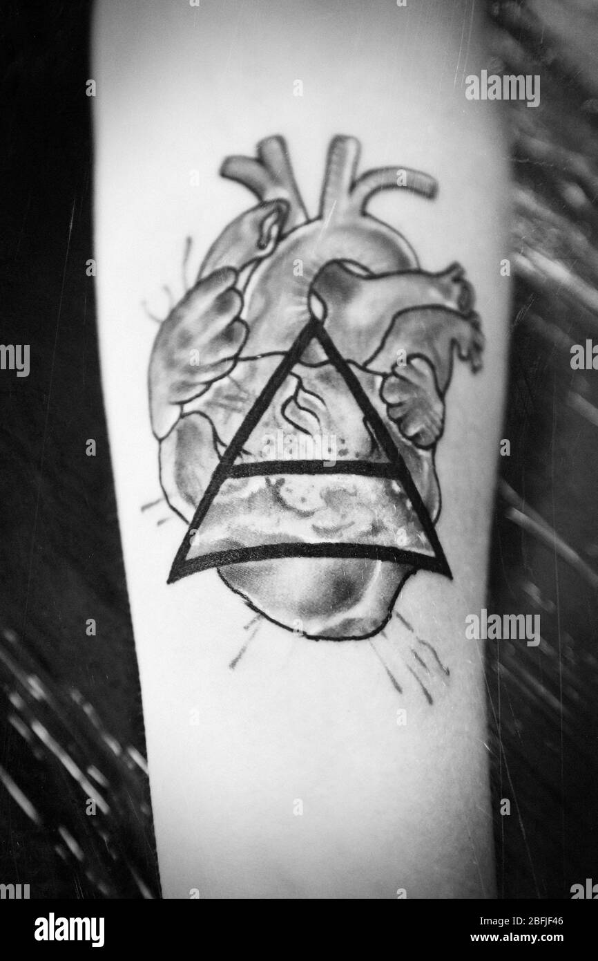 Red tattoo Black and White Stock Photos & Images - Alamy